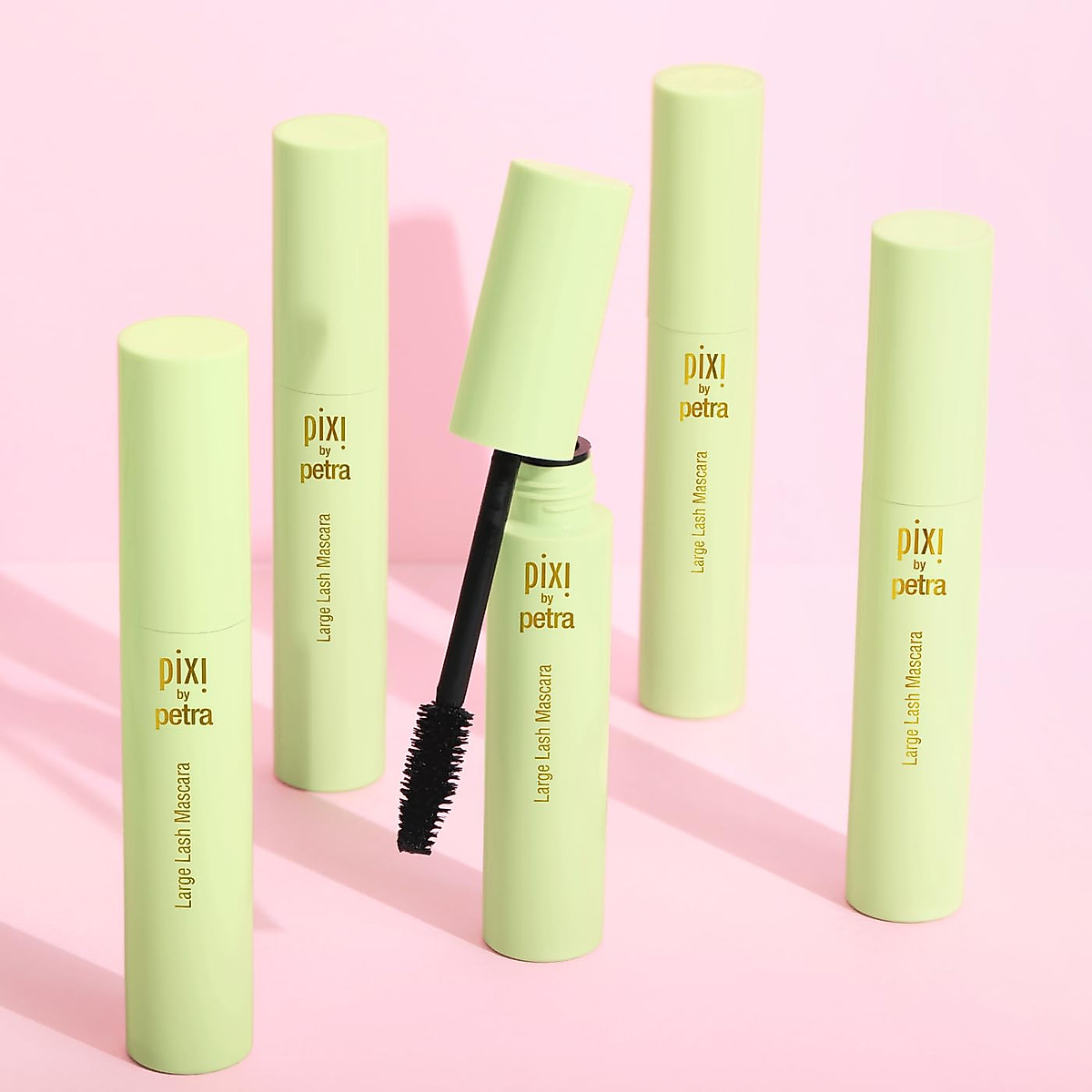 Pixi Beauty Large Lash Mascara - Bold Black 12ml | Intensely Volumizing Mascara | Buildable Formula | Lengthen and Plump Lashes | 0.4 Fl Oz