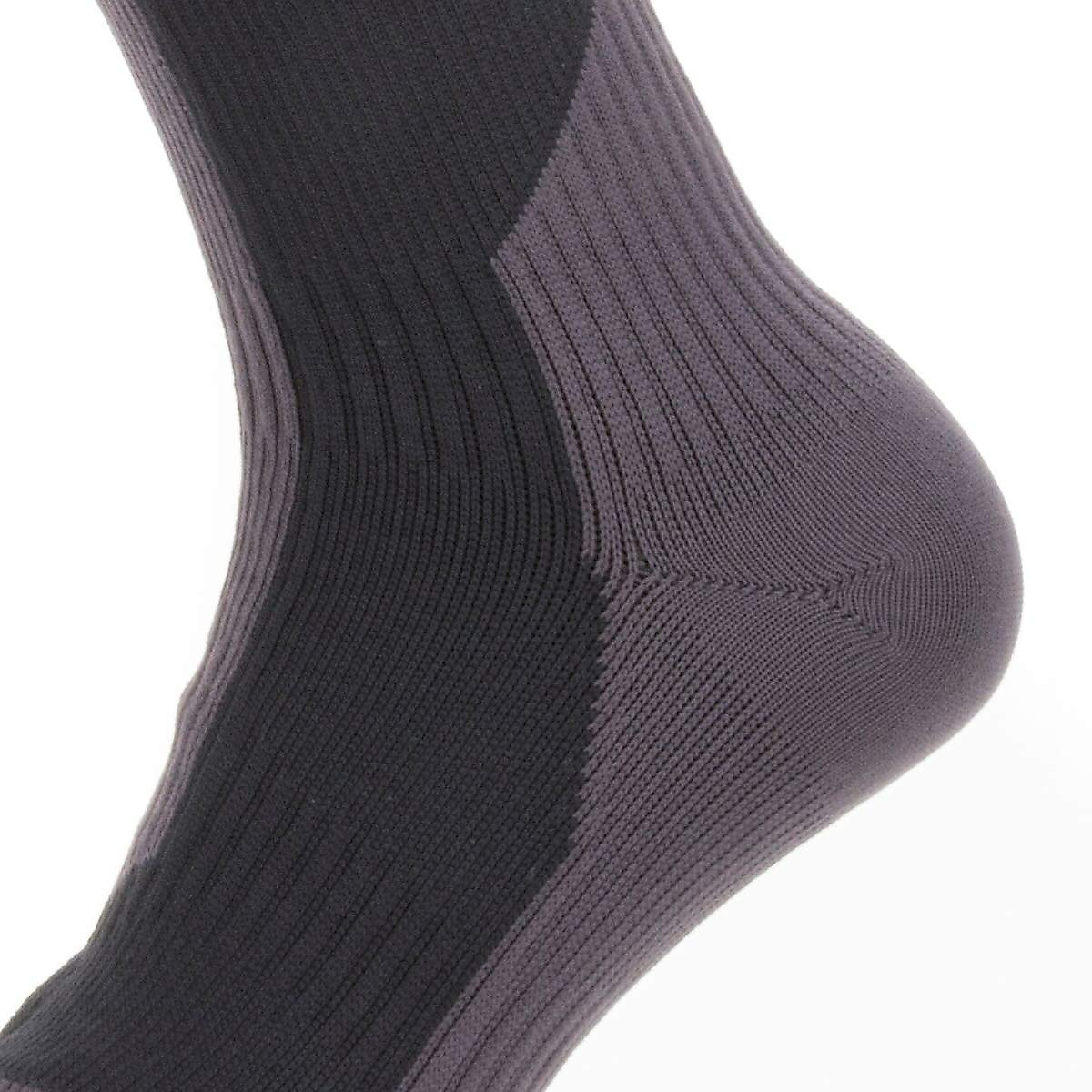 SEALSKINZ Unisex Waterproof Extreme Cold Weather Mid Length Sock, Black/Grey/White, Large