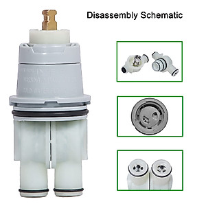 RP46074 Shower Valve Cartridge Repair Assembly for Delta 13/14 Series Faucet - Compatible With Monitor Single-Handle Universal Valve Replacement Kit for Tub