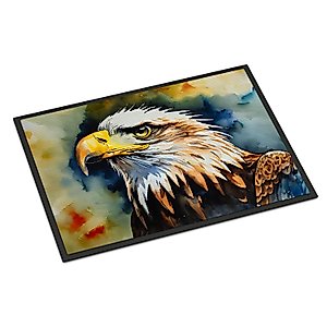 Caroline's Treasures DAC3208JMAT Eagle Doormat Front Door Mat Indoor Outdoor Rugs for Entryway, Non Slip Washable Low Pile, 24H X 36W