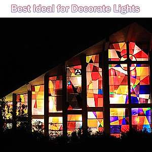 Cellophane Wrap for Gift Baskets, 34" X 10' Extra Large Transparent Colored Cellophane Wrap Roll 8 Colors, Cellophane Paper for Gift,Treat,Cookie,Flowers Bouquet,Florist,Floral,Candy Leis,Diy Crafts