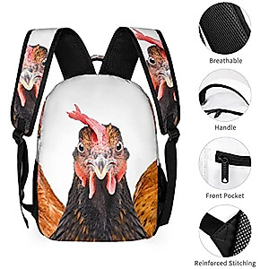 Niapessel Kids Backpack for School, Funny Three Chickens Pattern Students Bookbags School Bags Girls Boys