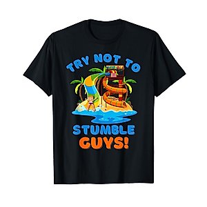 Try Not To Stumble Guys Waterslide Clan no Tropezar Chico T-Shirt