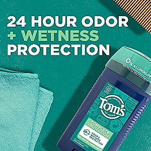 Tom's of Maine Complete Protection Aluminum-Free Natural Deodorant Variety Pack of 2: Eucalyptus & Sandalwood and Cedar & Vetiver, 2.6 oz