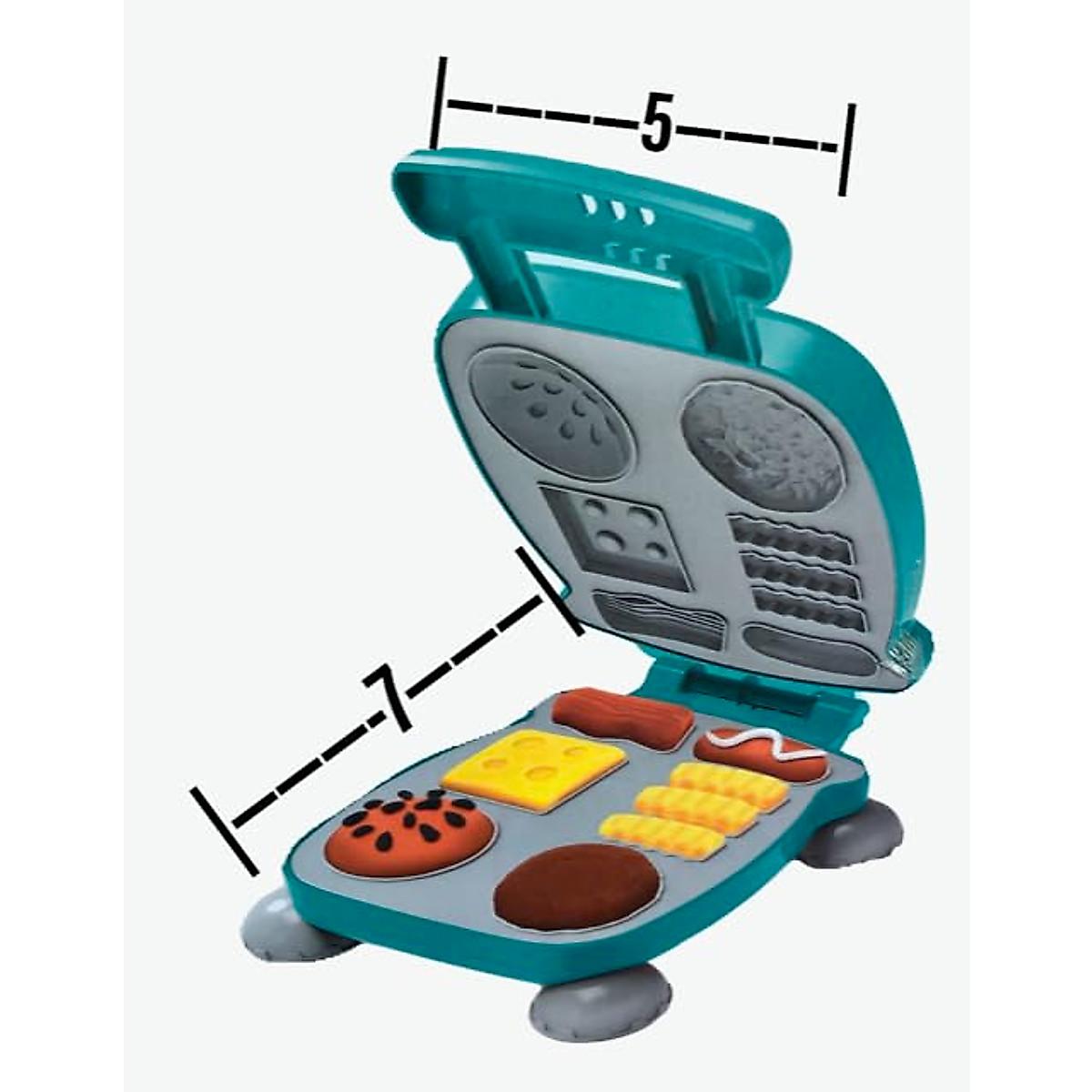 TOY DEALS USA, Cooking Toy Set, Kitchen Toy Set, Toy BBQ Grill Set, Little Chef Play, Kids Grill Playset, Interctive BBQ Toy Set for Toddlers, 20 Molds & Patterns Inside Plus 5 Pots of Dough