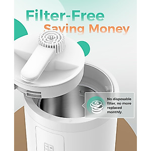 Healthy Warm Mist Humidifiers for Bedroom, 3L/100oz Stainless Steel Humidifier Easy Clean, Steam Humidifier for Living Room, Whisper-Quiet, Filterless and Simple Use