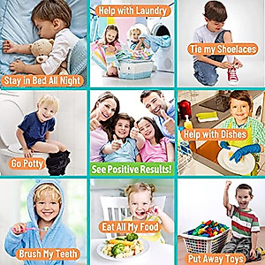 Kanru Behavior Chart for Kids at Home, Magnetic Reward Chart, Responsibility Chart, Chore Chart, Star Chart, Accommodate 1-3 Kids (for Home Use)