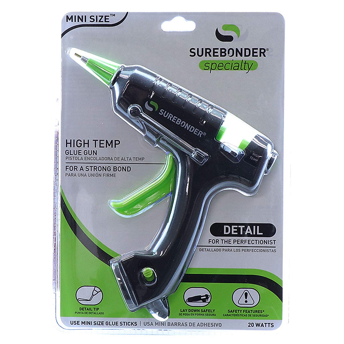 Surebonder H-195F Specialty Series 20 Watt Mini Size High Temperature Detail Hot Glue Gun