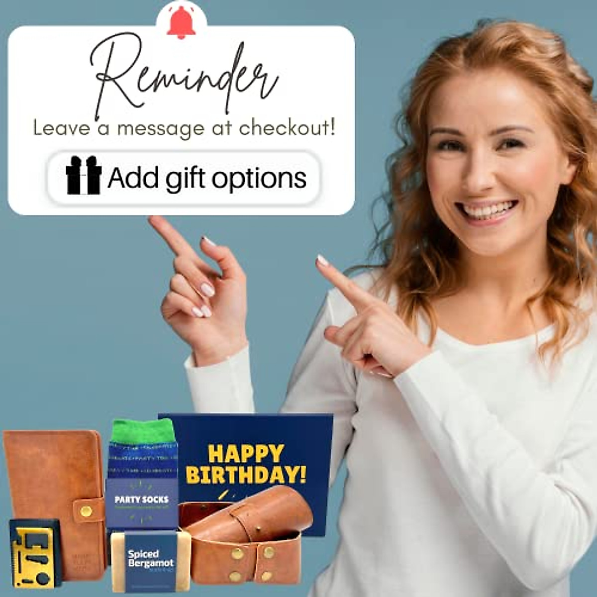 Birthday Gifts for Men - Happy Birthday Box, Mens Gift Basket Set, Unique Ideas, Gifts for Him - Presents for Boyfriend, Dad, Husband, Man, Brother, Son, Male, Friend, Guy Coworker