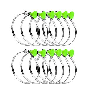 4 Inch Key Hose Clamp 12packs Key-Type Adjustable Stainless Steel Hose Clamps, dust collection hose clamps, air hose clamps, Pipe Clamp, Worm Gear Clamps, Dryer Vent Clamp, Thumb Screw Metal Clamps