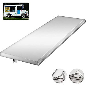 Concession Window, Aluminum Alloy Food Truck Service Window & Awning Door & Drag Hook, Serving Window for Food Trucks Concession Trailers,48" X 12"Shelf