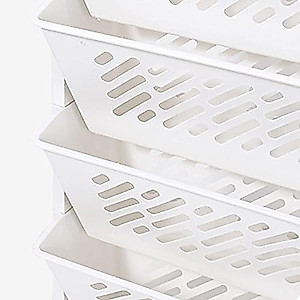 Yaslayp 6 Tier Mobile Bookshelf,Moveable Unique Bookcase with Mobile Bookshelf with Wheels,Floor Standing Multi-Layer Bookshelf Organizer Suitable for Studying in Bedrooms(6 Tier)