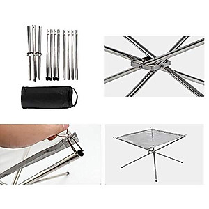 OutyFun 22inch Fire Pit Mesh, Replacement Fire Mesh for Portable Fire Pit, for The Same 22-inch Product on The Market（Two meshes）