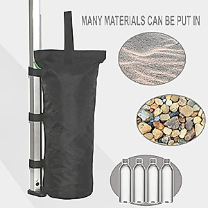 Canopy Tent Weights for Pop Up Canopy Tent - Canopy Sand Bags,Reinforced Stitching,1680D Oxford Fabric Material with 4 Inner Pockets Sand Bag, Easy to Install, 112 Lbs Capacity, 4-Pack (Black)
