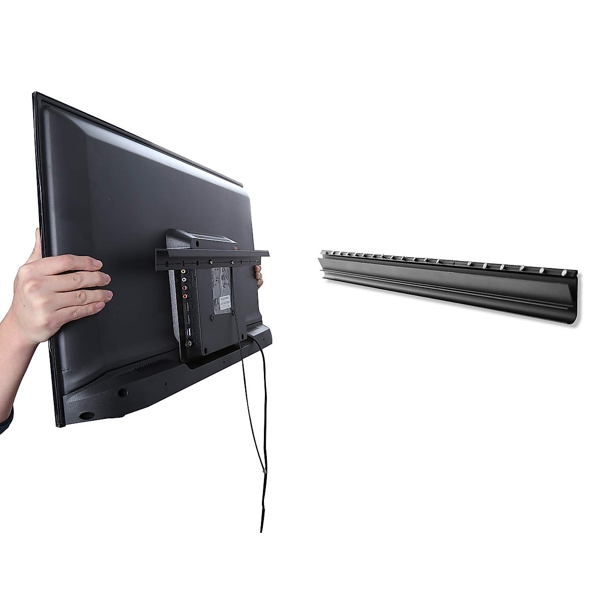 Studless TV Wall Mount, Heavy Duty Drywall TV Bracket Hanger for 26-55 inch Flat Screen TVs, No Stud, No Drill, No Anchors, Easy Install with All Hardware Included