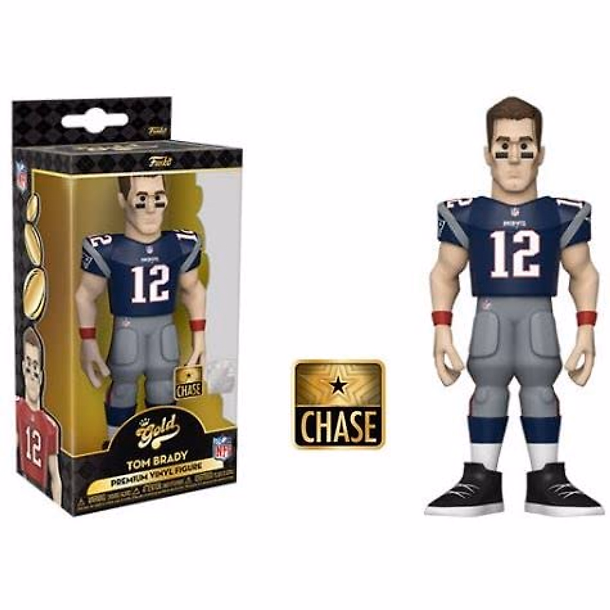 Tom Brady (Buccaneers & Patriots) Funko Gold & Chase 5" NFL Combo (2)