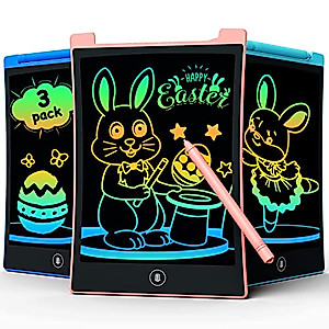 KOKODI Kids Toys 3 Packs LCD Writing Tablet, Colorful Toddler Drawing Pad Doodle Board Erasable, Educational Learning Toys Birthday Gifts for Girls Boys Age 3 4 5 6 7 8, Pink Blue Green