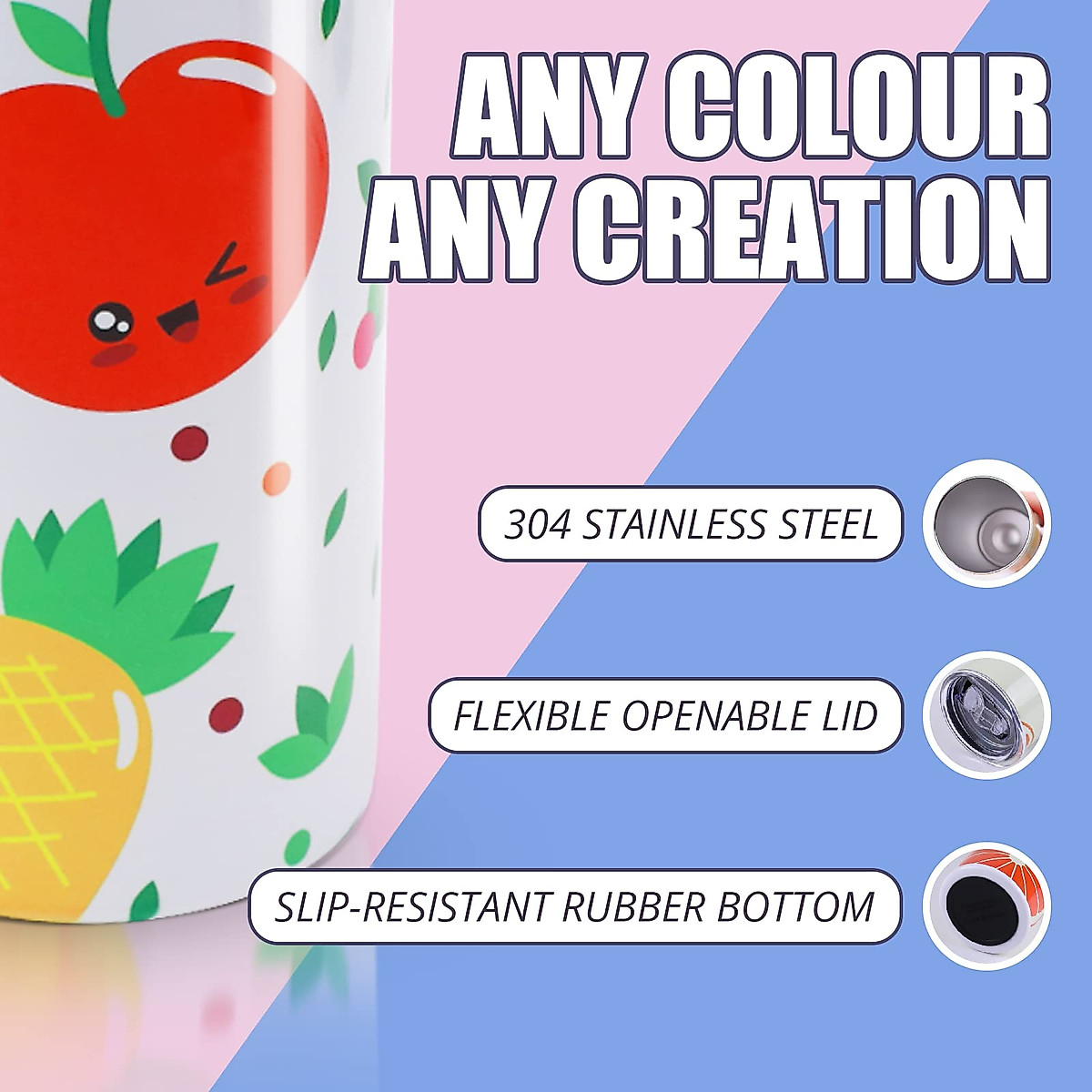 HTVRONT 8 Pack Sublimation Tumblers - Sublimation Blanks Tumbler 20 OZ Skinny - Stainless Steel Sublimation Tumblers with Box, Paper and Straw