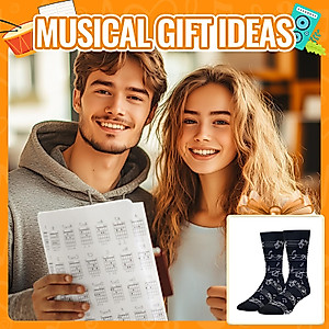 HAPPYPOP Music Gifts for Music Lovers - Funny Teens Note Gifts, Socks for Musicians & Teachers