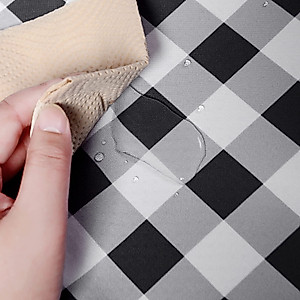 Baby Splat Floor Mat for Under High Chair/Arts/Crafts by CLCROBD, 51" Waterproof Anti-Slip Food Splash Spill Mess Mat, Washable Carpet Protector Mat and Table Cloth (Plaid)