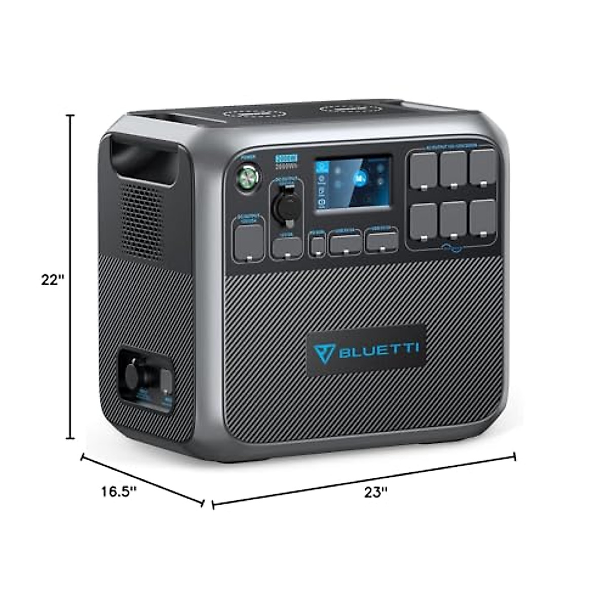 BLUETTI Portable Power Station AC200P, 2000Wh LiFePO4 Battery Backup w/ 6 2000W AC Outlets (4800W Peak), Solar Generator for Outdoor Camping, RV Travel, Home Use (Solar Panel Not Included)