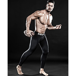 DRSKIN 3 Pack Men’s Compression Pants Tights Leggings Sports Baselayer Running Athletic Workout Active (Classic (B01 2P+MBB02 1P), M)