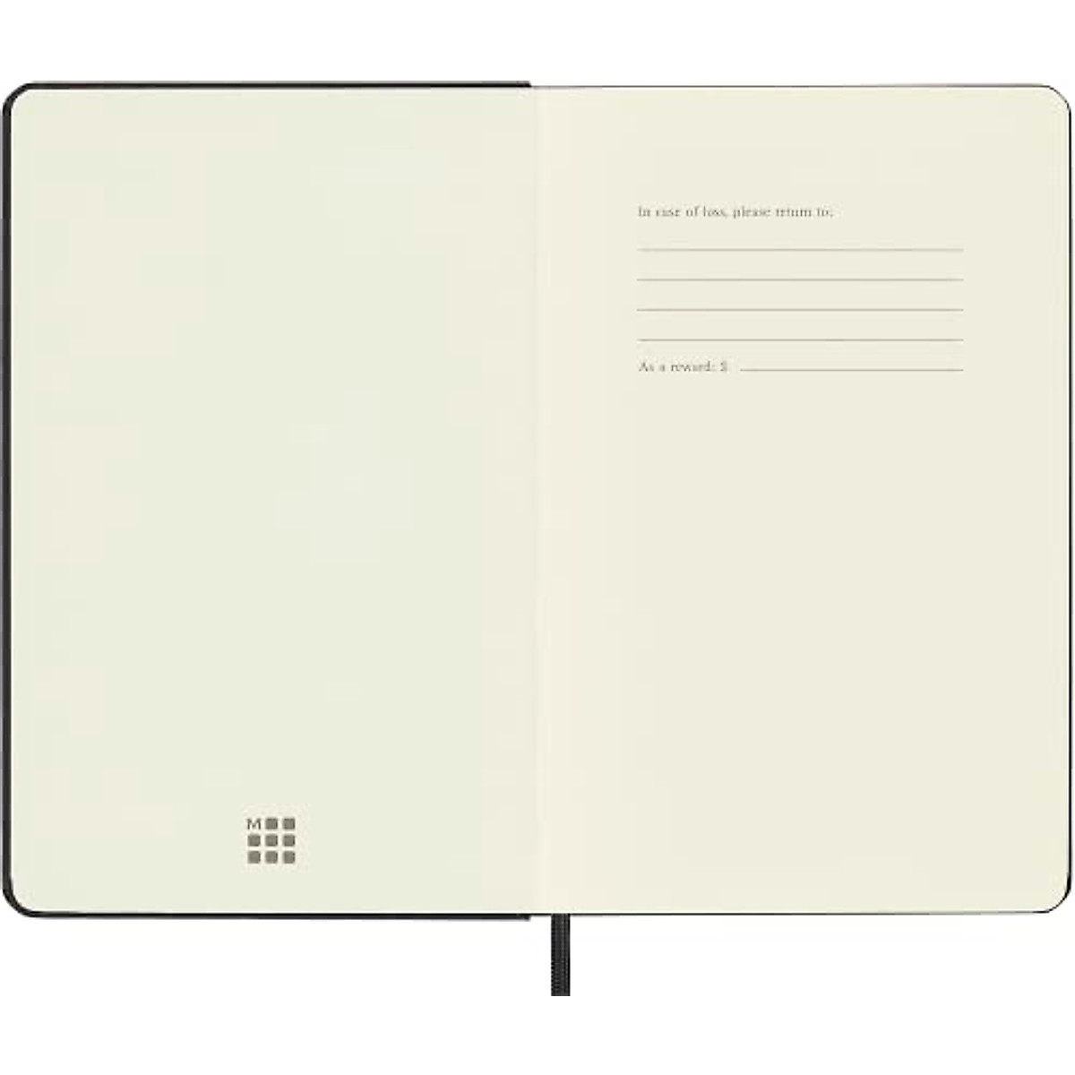 Moleskine Classic Notebook, Hard Cover, Medium (4.5" x 7") Plain/Blank, Black, 208 Pages