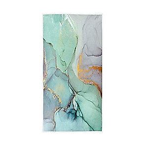 ATTX Marble Cotton Soft Hand Towels for Bath Decorative Guest Towels Fingertip Towels for Bathroom Spa Gym,15 x 30 inches