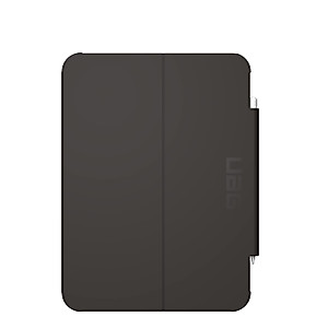 UAG Designed for iPad 10.9” 10th Gen 2022 Case Plyo Clear Black/Ice with Adjustable Stand and Pencil Holder Rugged Lightweight Impact Resistant Soft Core Protective Folio Cover by URBAN ARMOR GEAR