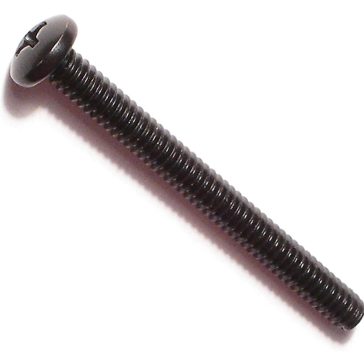 Hard-to-Find Fastener 014973174170 Phillips Pan Machine Screws, 10-24 x 2, Piece-12, Black