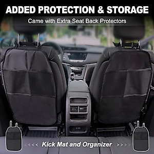 JDMON All Weather Floor Mats Compatible with 2020-2024 Kia Telluride, 1st, 2nd & 3rd Row Custom Fit Car Floor Liner Set Black
