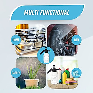 AGRICAS 0.5 Gallon Hand Pump Sprayer, 2L Garden Sprayer, Pressure Weed Sprayer, Handheld Pump Mister, Adjustable Nozzle, Lawn and Garden Care, Watering, Outdoor and Auto - Multi-Purpose