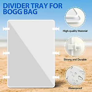 Fabenyok 2PCS Divider Tray Fit for Bogg Bag Original X Large, Beach Bag Divider Fit for Bogg Bag Accessories Insert Cooler, Organizing your Beach Bag and Divide Space
