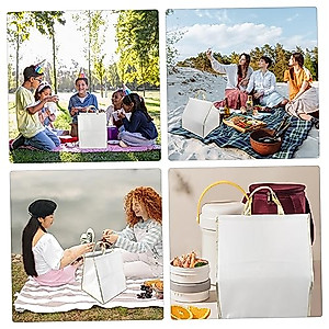 INOOMP Tote Bags Packing Insulation bags tote bags nonwoven peritonealwaterproof grocery carrier insulated delivery bag insulated cooler bag catering bag thicken Phnom Penh