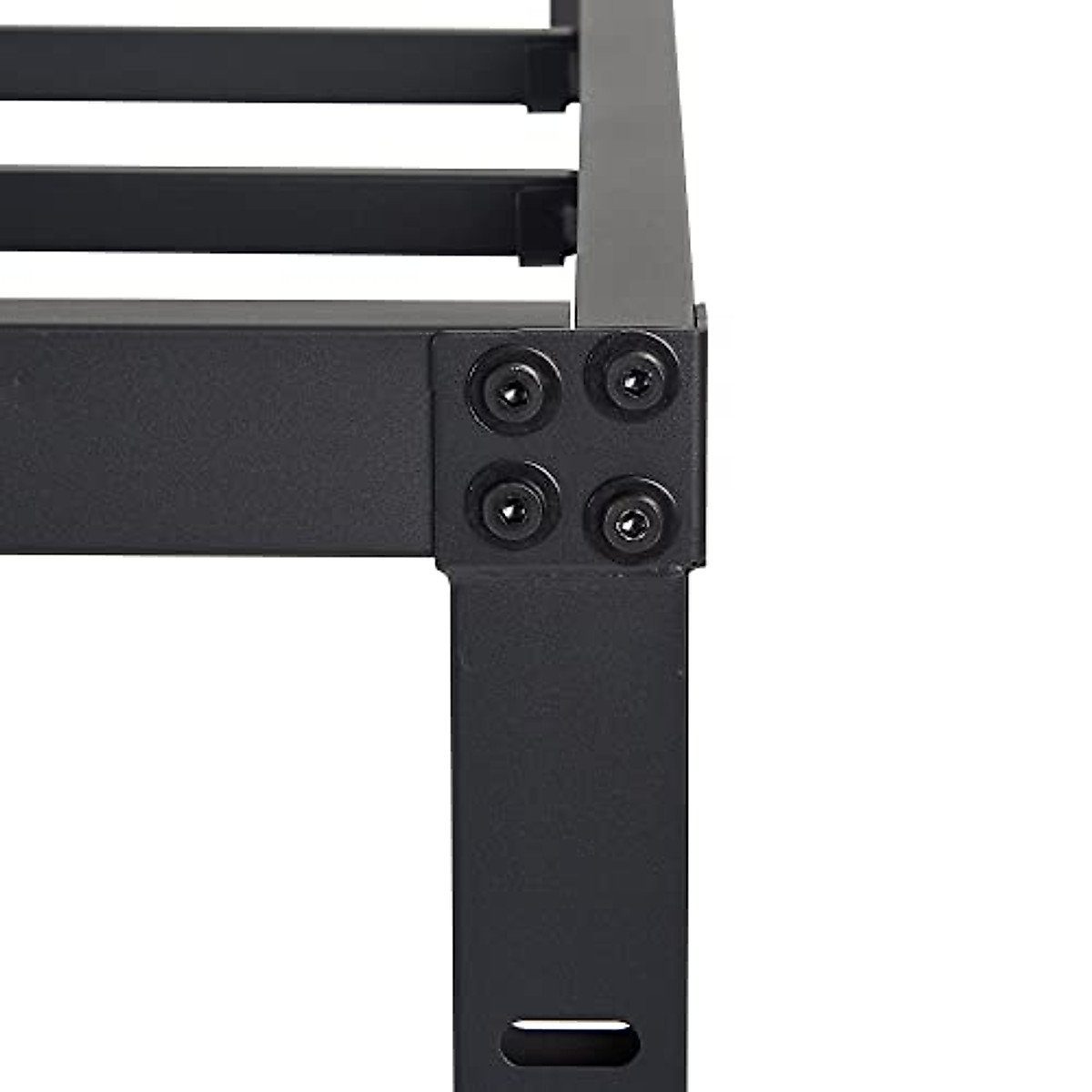 VECELO 14" King Metal Platform Bed Frame,Heavy Duty Steel Slat/Easy Assembly Mattress Foundation/No Box Spring Needed