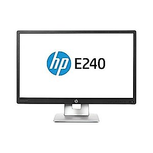 HP M1N99AA#ABA EliteDisplay E240 23.8'' 1080p Full HD LED-Backlit LCD Monitor, Black/Silver (Renewed)
