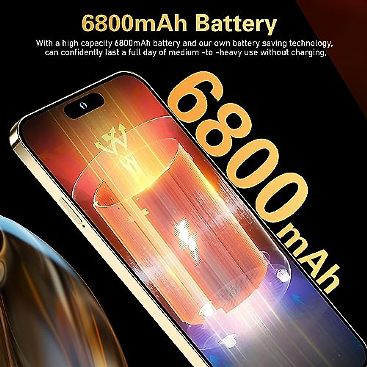 RAYPUR i14 Pro Max 4G/5G Unlocked Smartphones, 16GB 1TB Large Capacity Mobile Phone, 7.3INCH HD Full Screen, 72MP 108MP Camera Cell Phone Face Unlock,Blue-1TB