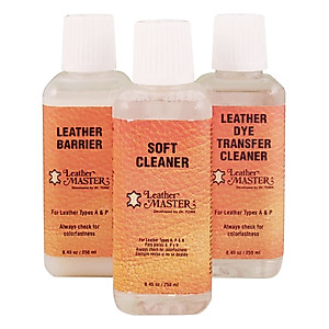Leather Master Dye Transfer Cleaning Bundle - Repairs, Cleans, and Conditions. Will Remove Color and Dye Transfers from Furniture. Ideal for Couch, Boot, Car Interior Fabric, and Light Leather