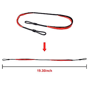 NBCGGS 19.3" Cobra Adder String Replacement Crossbow R9 Cobra Adder Crossbow String,20 Strands HMPE 1600D,Red