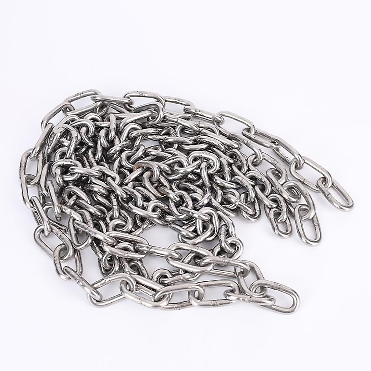 2 Pcs 1m Stainless Steel Safety Chains Heavy Duty Coil Chain Welded Link Security Chain Dog Pulling Chain Fence Gate Garage Door Chain