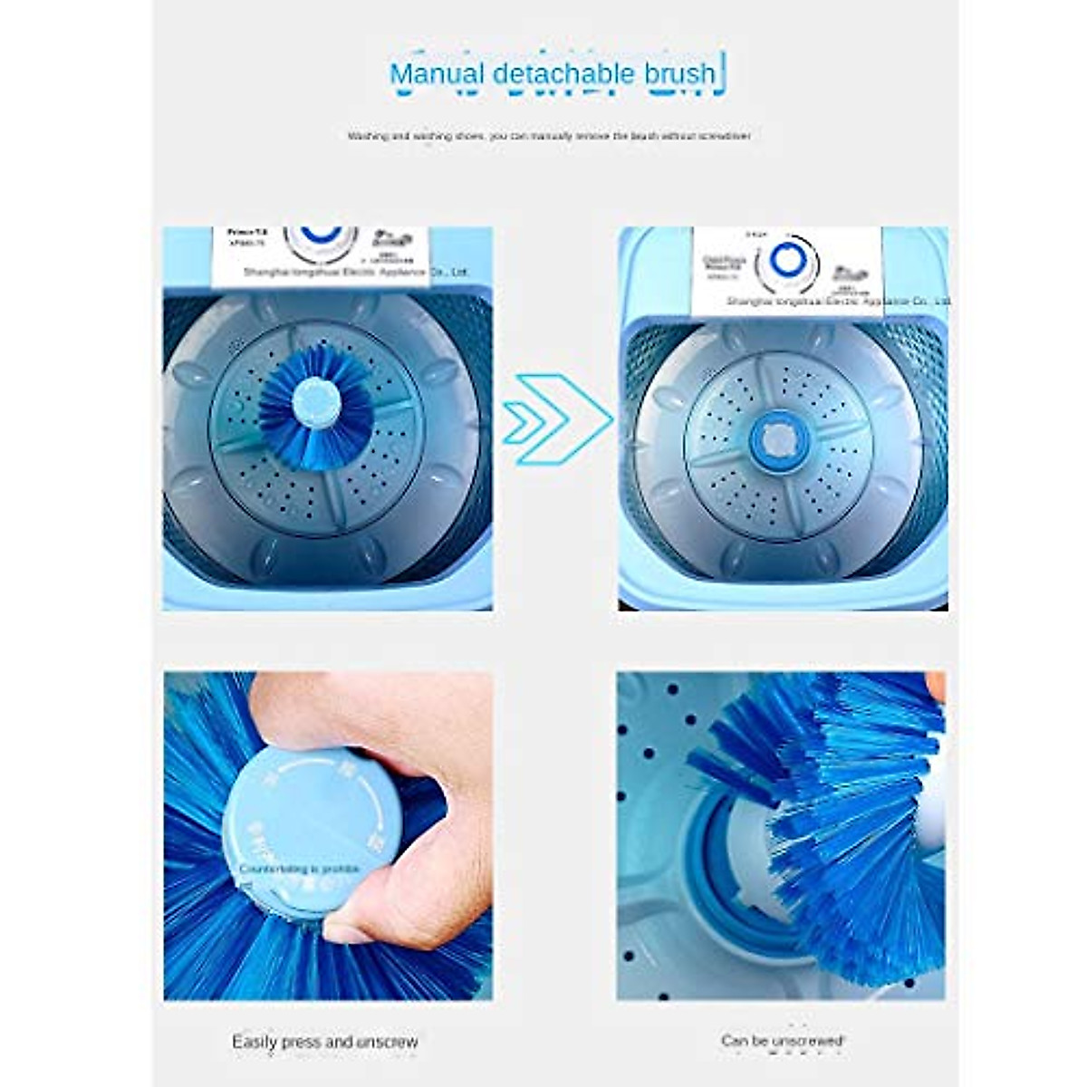 ZLXDP Small Household Laundry Wash Shoes Machine Three Washing Machine This Product Has Shoe Washing with Laundry Easily Convert Function