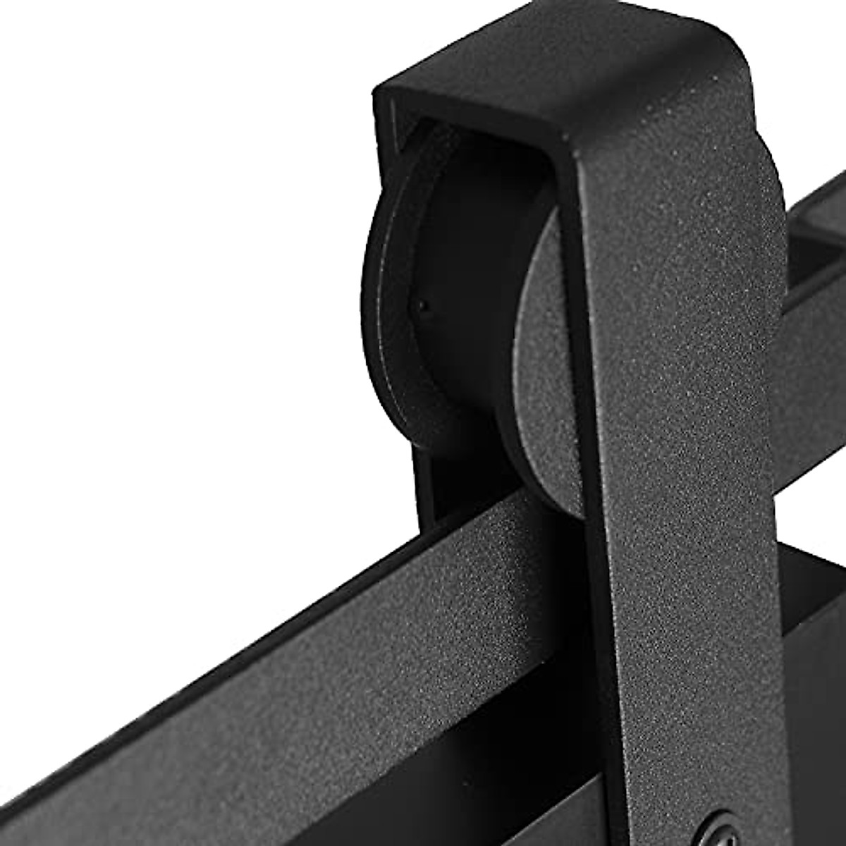 Toppay Farmhouse Wood Framed Wall Mirror Barn Door Rustic Mirrors for Wall (Black, 22 inches x28 inches )