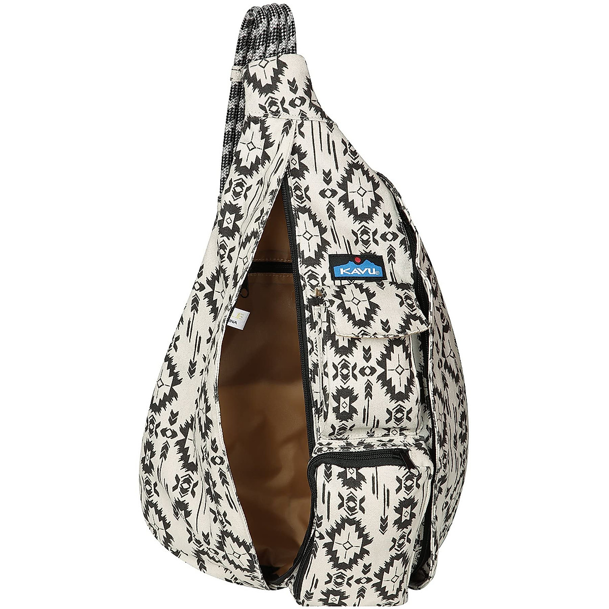 KAVU Organic Rope Bag Sling Crossbody Backpack - Stencil Trace