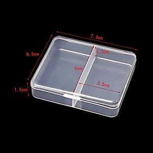 EXCEART 6Pcs Small Storage containers Jewelry Organizer Tray containers with lids Clear Container with lid containers for Beads Craft transperant Container case Pill Box hyaluronic Acid