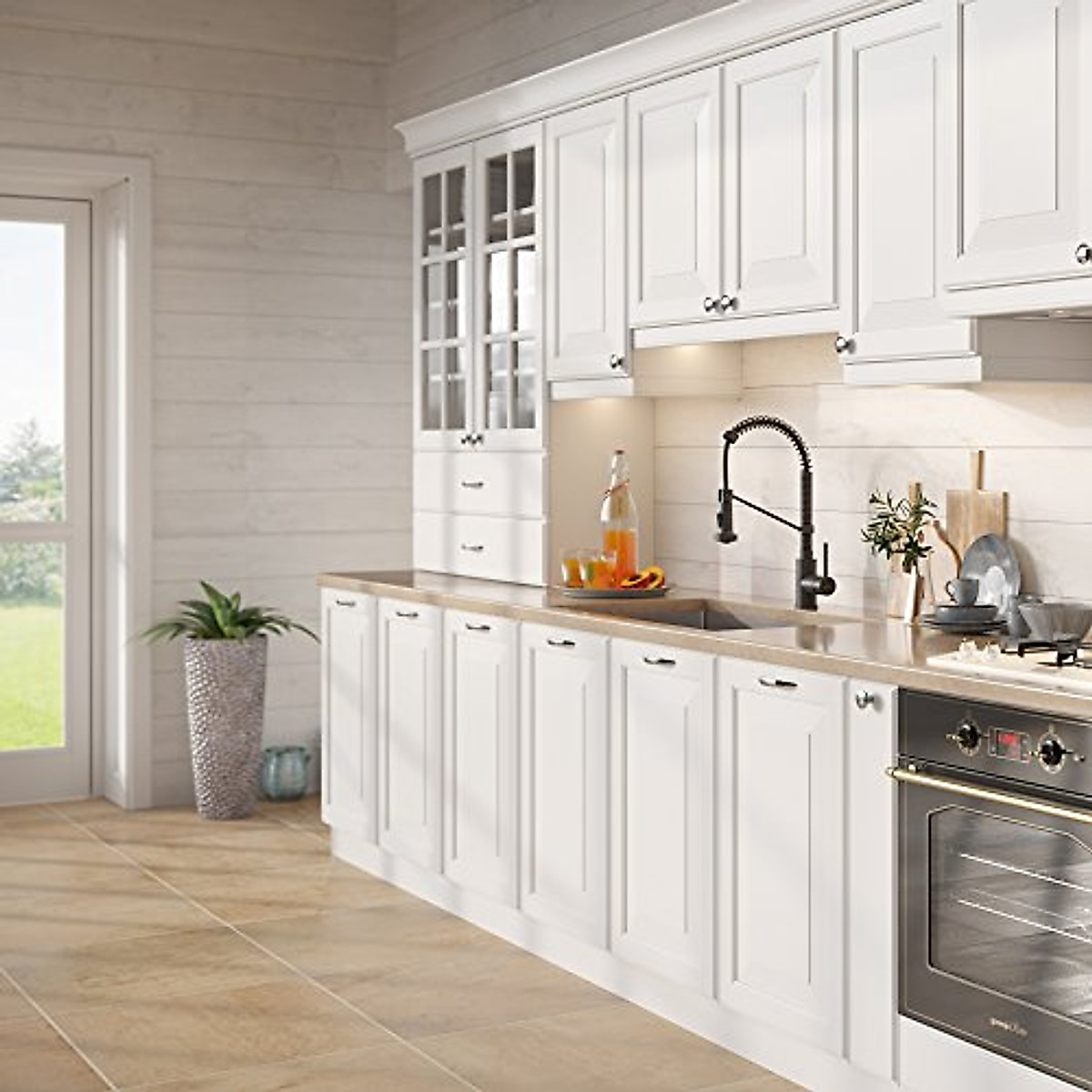 KRAUS 33-inch 16 Gauge Double Bowl 60/40 Standart PRO Kitchen Sink Combo Set with Matte Black Bolden 18-inch Kitchen Faucet and Soap Dispenser, KHU103-33-1610-53MB