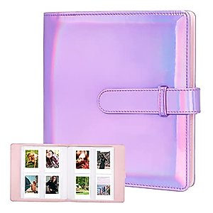256 Pockets Photo Album for Fujifilm Instax 11 12 9 40 Mini Camera, Polaroid Camera, Photo Album for Fujifilm Instax Mini Evo Liplay 90 8 7+ Instant Camera, Polaroid HP Zink 2x3" Photos (Magic Purple)