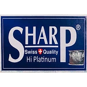 100 Sharp Hi Platinum Double Edge Razor Blades For Safety Razor - Men´s Safety Razor Blades For Shaving For Men For A Smooth And Clean Shave (1 Year Supply)