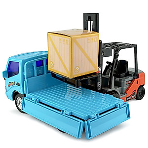 Click N' Play Forklift & Truck Play Set | Toy Truck Machines, Farm/Construction Toys, Dump Truck, Vehicle | Baby Boy Toys, Toddler Car, Toddler Toy Trucks, Little Boy Toys | Toy Car Gifts for Boys