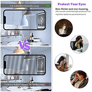 UPWATT LED Light Bulbs, A19 Daylight 6500K Light Bulb, 12W (100 Watt Equivalent) 1200 Lumens, Non-Dimmable, E26 Standard Medium Base Super Bright Lamp for Bathroom Home Lighting 4 Packs