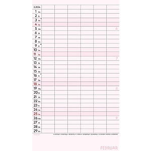 Family Planner XL 2024 with 6 Columns - Family Timer 26 x 45 cm - Offset Paper - with Holiday Dates - Wall Planner - Family Calendar - Alpha Edition